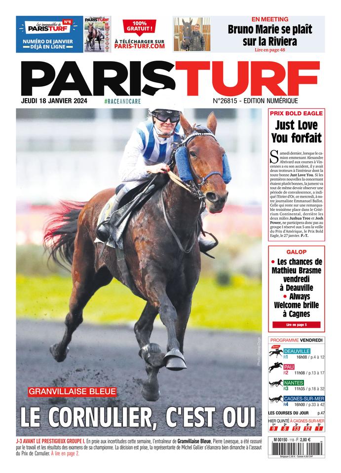 18 janvier 2024 - Le Quotidien - Paris Turf