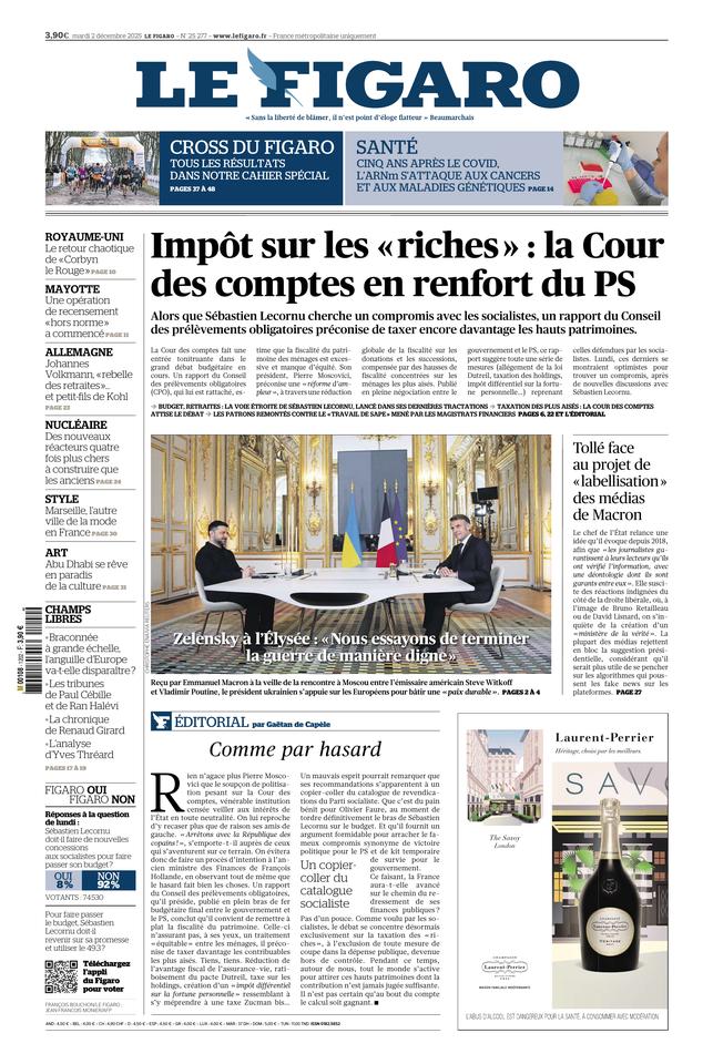 Le Figaro édition numérique du 2 décembre 2025