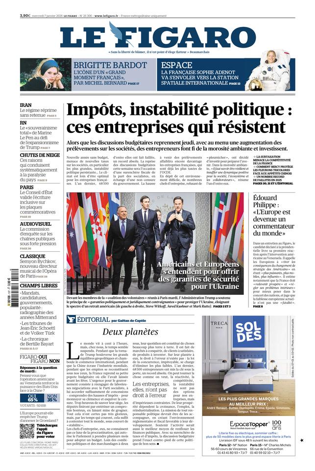 Le Figaro édition numérique du 7 janvier 2026