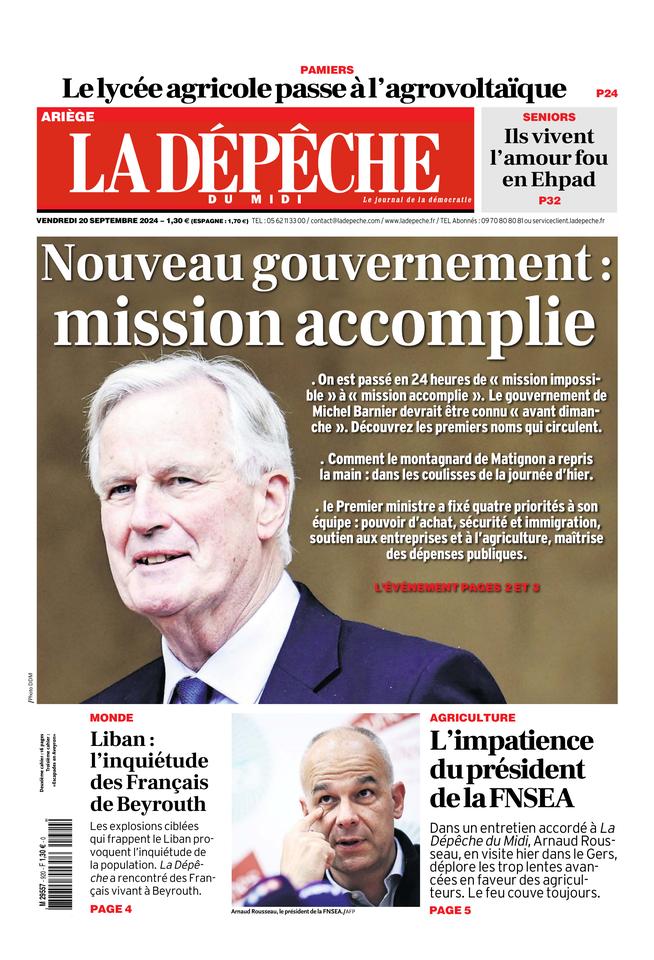 20 septembre 2024 - La Dépêche du Midi - La Dépêche du midi