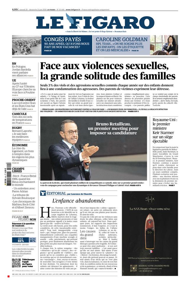 Le Figaro édition numérique du 20 juin 2026