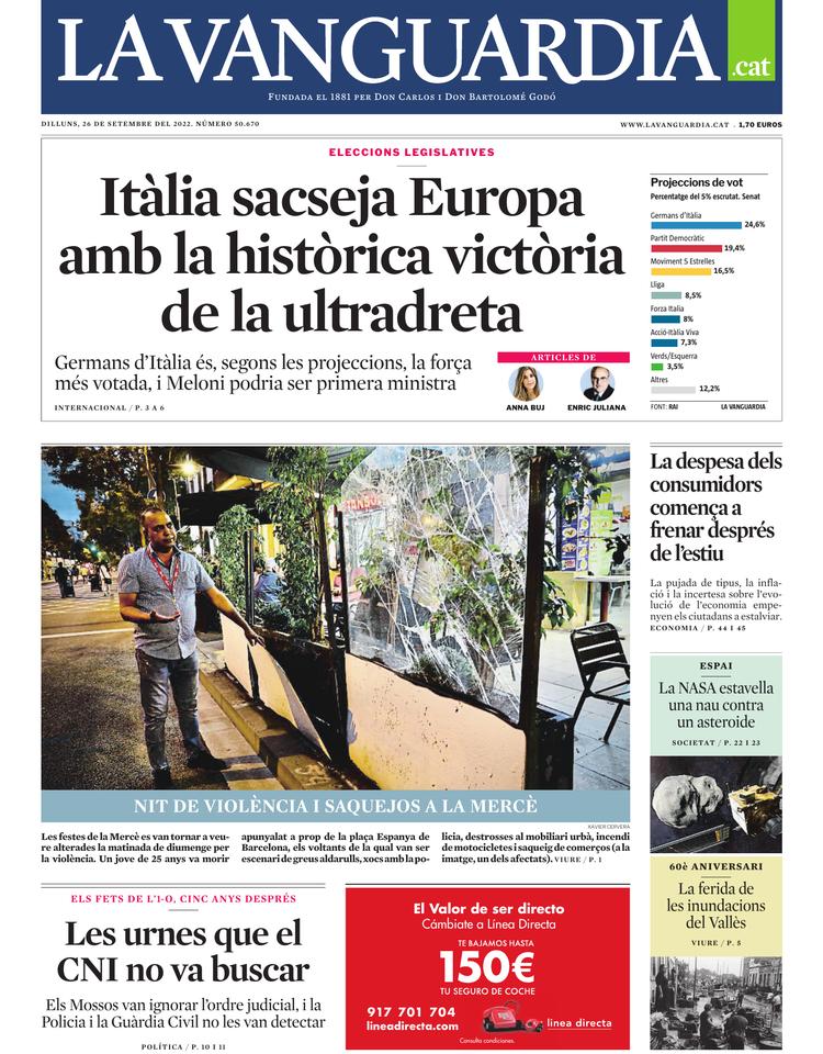 26 de septiembre de 2022 - La Vanguardia - LaVanguardia