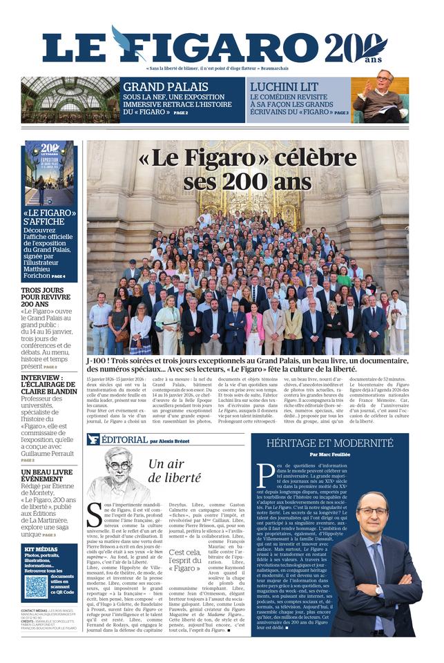200 ans du Figaro édition numérique du 9 octobre 2025