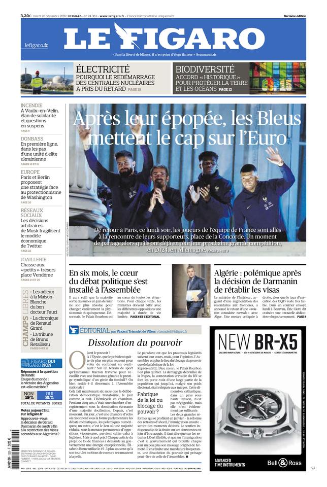 Le Figaro dition Num rique Du 20 D cembre 2022