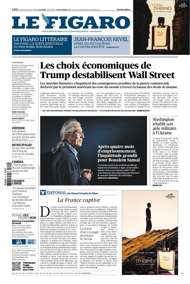 Le Figaro édition numérique du 12 mars 2025