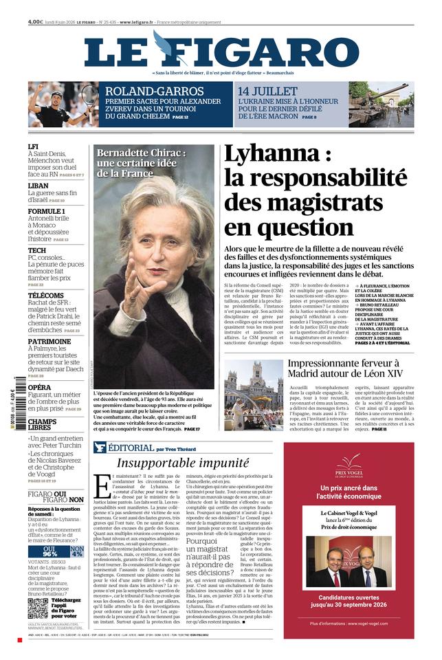 Le Figaro édition numérique du 8 juin 2026