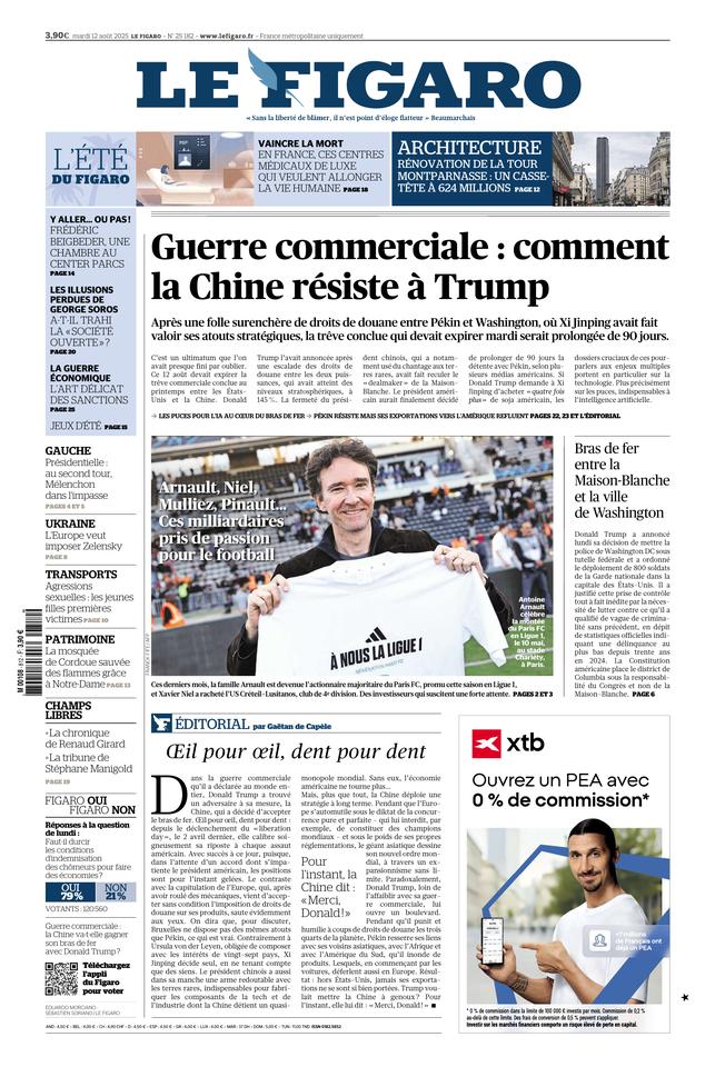 Le Figaro édition numérique du 12 août 2025