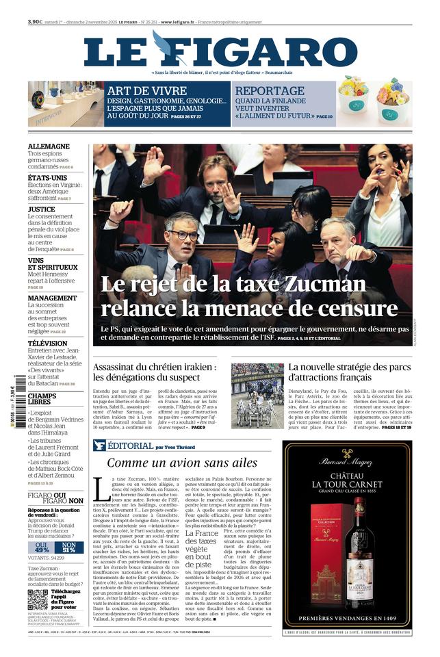 Le Figaro édition numérique du 1 novembre 2025