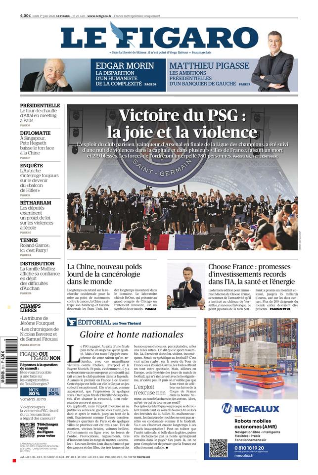 Le Figaro édition numérique du 1 juin 2026