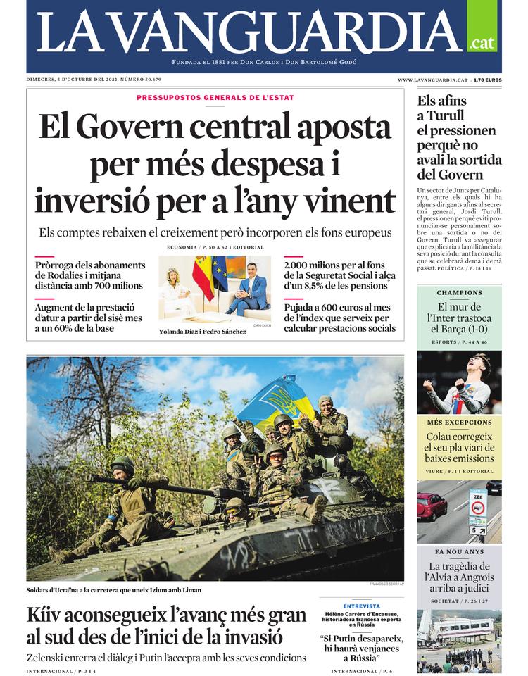 5 de octubre de 2022 - La Vanguardia - LaVanguardia
