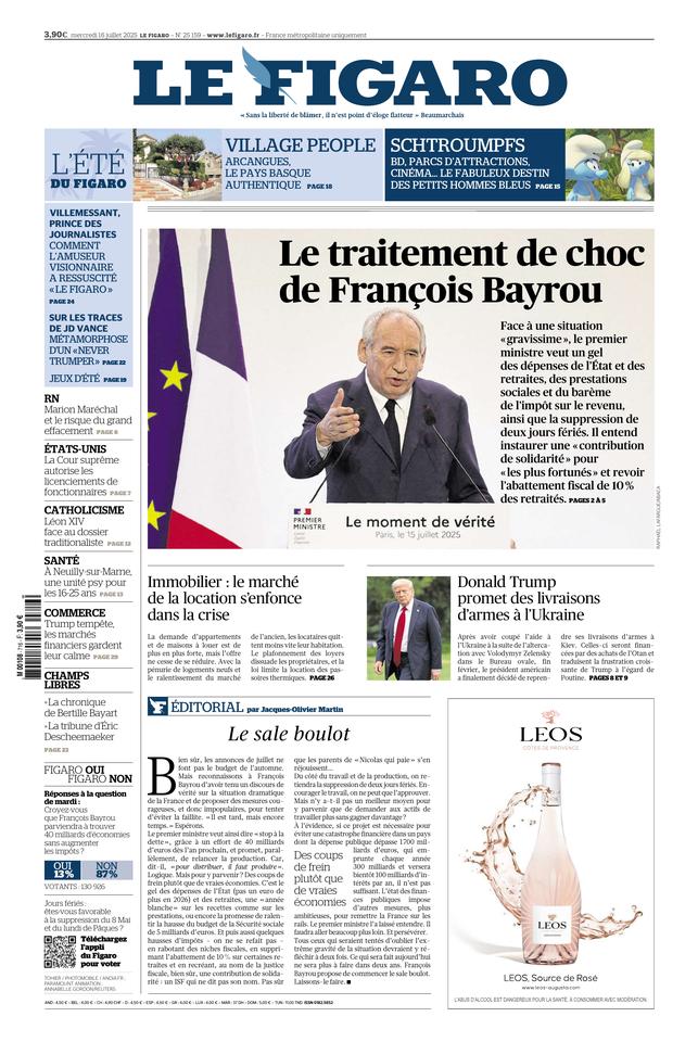 Le Figaro édition numérique du 16 juillet 2025